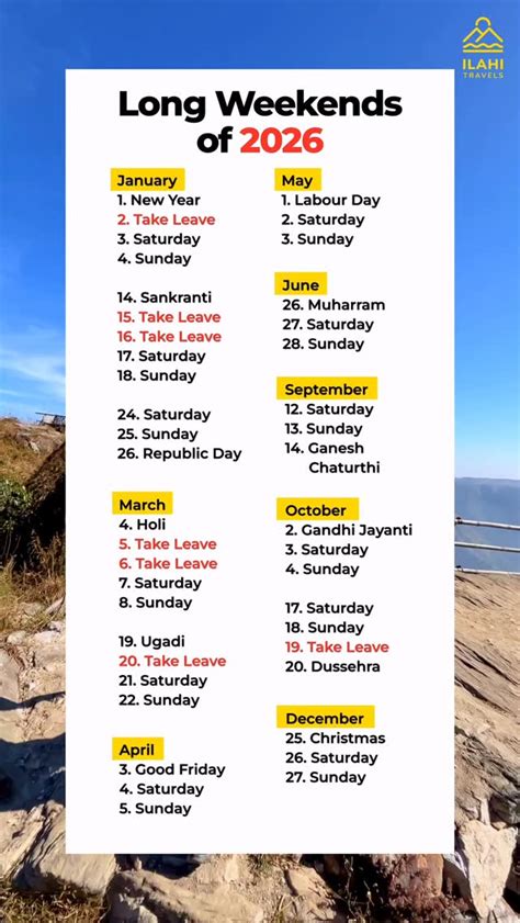 Long Weekends 2026 Philippines