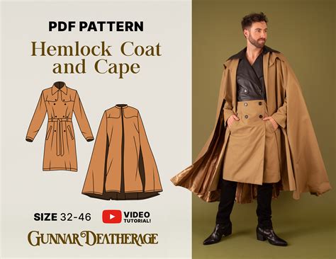 Trench Coat And Cape Instant Download Printable Sewing Pattern