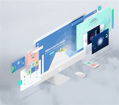 Perspective Web And Mobile App Psd Mockup Mockup Planet