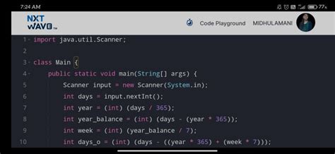 midhulamani srinivasan on linkedin day13 30daysofcodechallenge javaprogramming ccbpian nxtwave