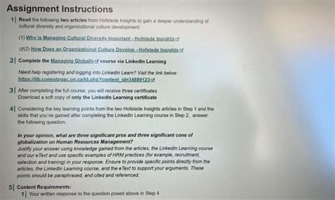 Solved Due Dates This Assessment Is Worth 20 Of Your Final