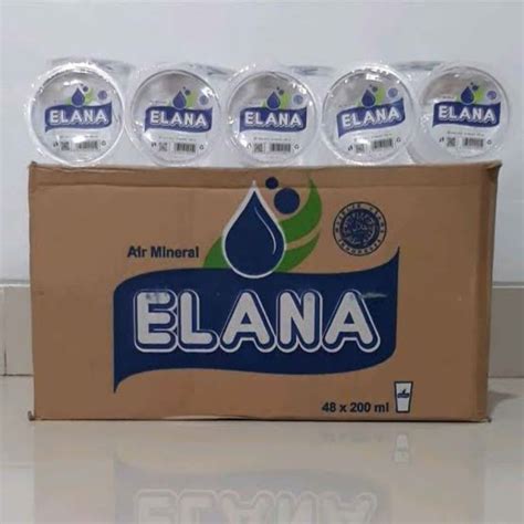 Jual Elana Air Mineral Gelas 220 Ml 1 Dus Isi 48 Cup Shopee Indonesia