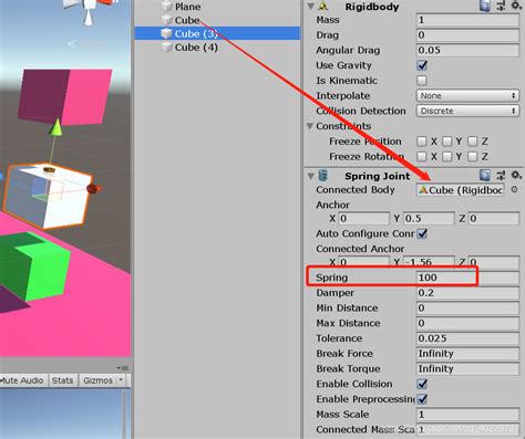 Unity 物理引擎之固定关节（fixed Joint）与弹性关节（spring Joint）unity Springjoint Csdn博客