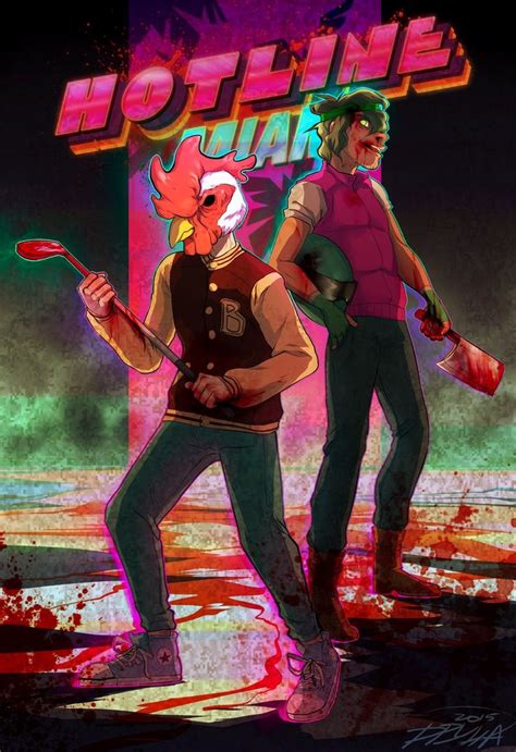 Richard And Bikerhotline Miami Fanart Hotline Miami Miami Miami Art