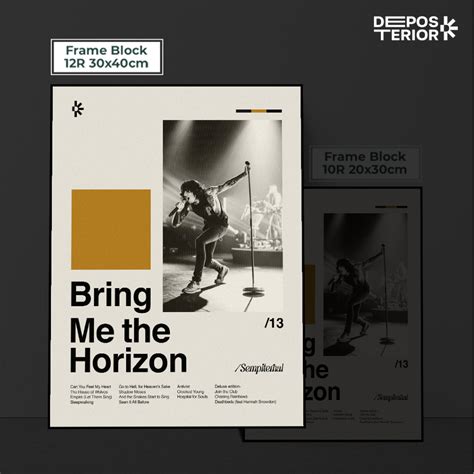 Jual Poster Frame Bmth Sempiternal Cover Album Frameblock Shopee