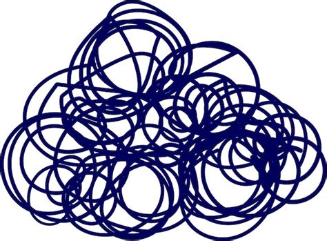 Premium Vector Messy Thought Cloud Concept