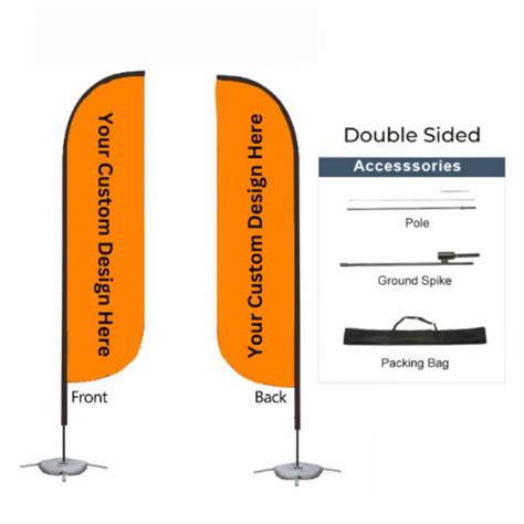 Deluxe Shark Fin Sail Flag Complete Set Action Flag