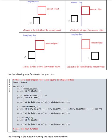 Solved Q1 Write A Python Class To Represent A Square In