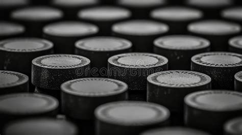 A Close Up View Of A Collection Of Cylindrical Objects With A Textured Surface Arranged In A