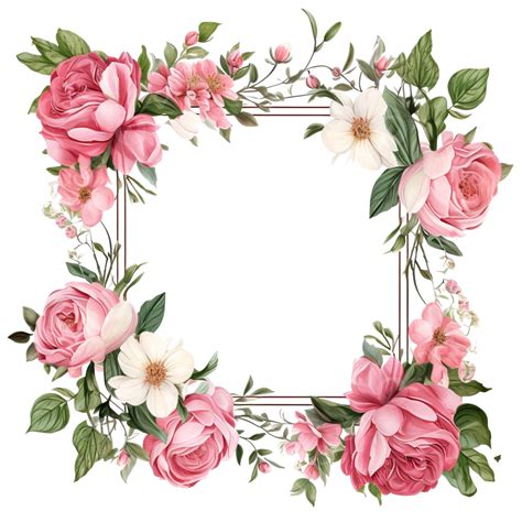 꽃 프레임 꽃 테두리 꽃 프레임 꽃 테두리 액자 Png 일러스트 및 이미지 에 대한 무료 다운로드 Pngtree