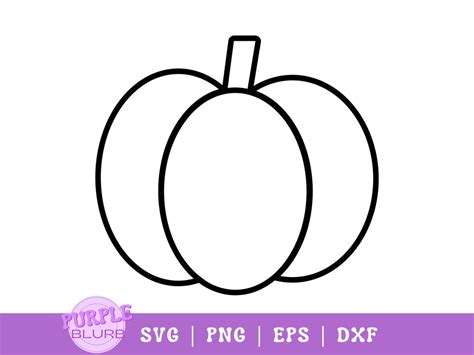 Pumpkin Outline Svg Pumpkin Outline Png Pumpkin Svg Png Etsy