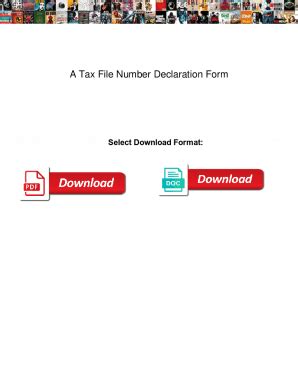 Fillable Online A Tax File Number Declaration Form A Tax File Number Declaration Form Nectar