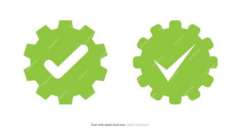 Premium Vector Gear With Checkmark Icon Design Vector Illustration
