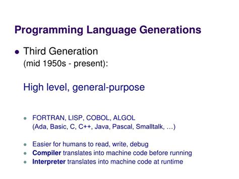 PPT CS 313 History Of Programming Languages PowerPoint Presentation