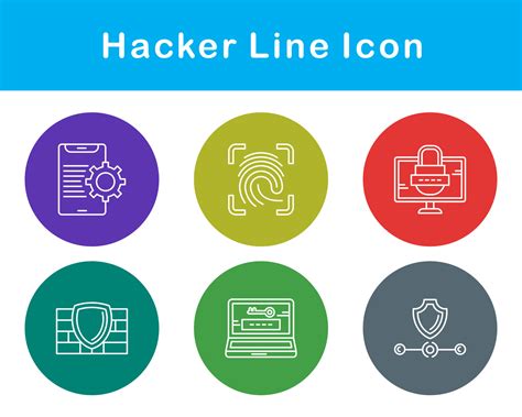 Hacker Vector Icon Set 20652372 Vector Art At Vecteezy