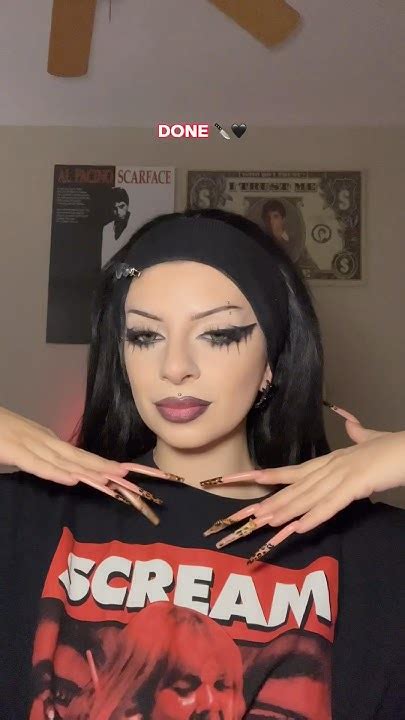 Summerween Inspired Makeup 🖤🔪🎃summerween Halloween Makeup