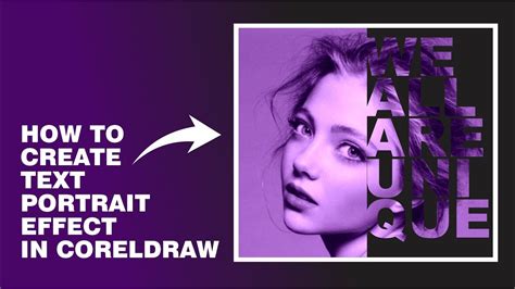 How To Create Text Portrait Effect In Coreldraw Ahsan Sabri Youtube