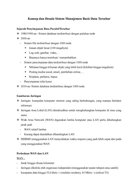 Sistem Basis Data Terdistribusi Konsep Dan Desain Sistem Manajemen