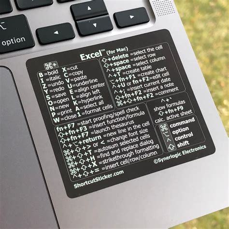 Excel For Mac Cheat Sheet Reference Guide Shortcut Sticker Etsy