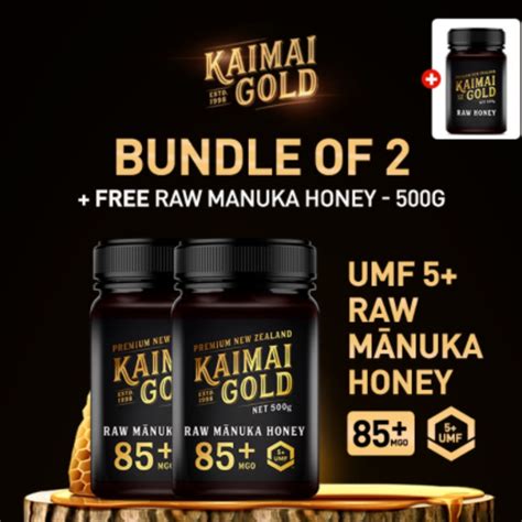 Kaimai Gold Umf 5 Mgo85 Raw Manuka Honey Madu 500g Exp Aug