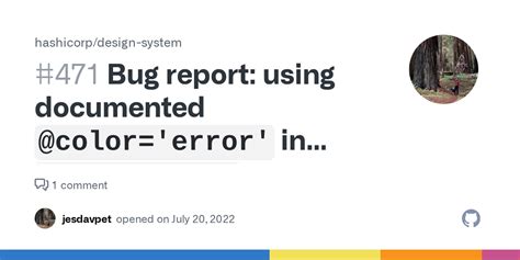 Bug Report Using Documented `colorerror` In ` ` Throws An