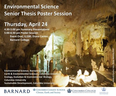 Senior Seminar Poster Session Department Of Earth And Environmental
