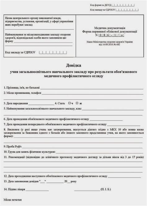 Які медичні довідки потрібні дітям у школу День за днем