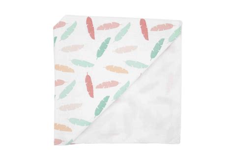 Pochette Comanche Plumes Roses Sur Fond Blanc Jaggs