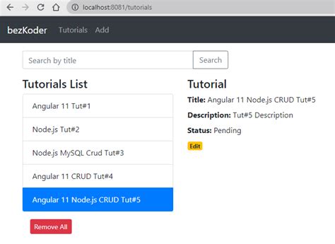 Angular 11 Nodejs Express Mysql Example Crud Application Bezkoder