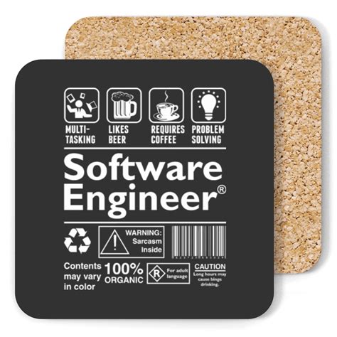 Software Engineer Coasters Sold By Brown Soun Sku 11945455 Printerval