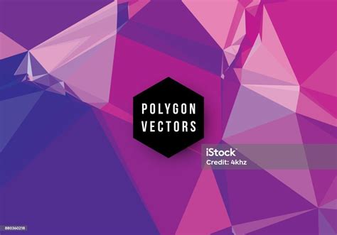 Ilustración De Polígono Vectores De Fondo Abstracto De Color Rosa Y