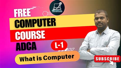 What Is Computer Free Adca Class 1 Free Online Computer Course Youtube