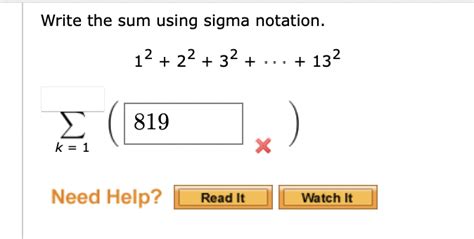solved write the sum using sigma notation