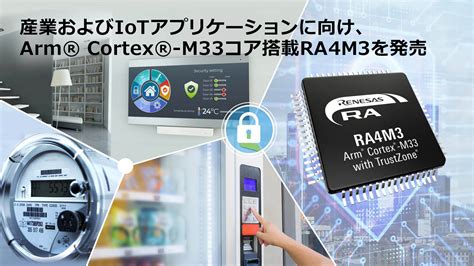 産業およびiotアプリケーションに向け、arm Cortexコア搭載のraファミリを拡充し、「ra4m3グループ」を発売 Renesas