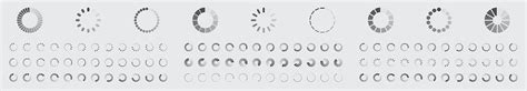 Circular Loading Buffering Icons Vector Simple Progress Frame Vector