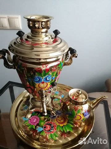 Подарочный набор самовар 3л с чайником на подносе купить в Москве ...