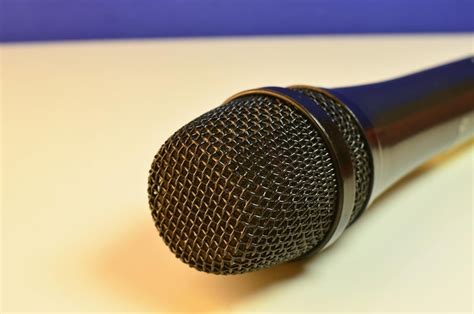 Premium Photo Microphone With Connector And Standard Connection In Black Color With Microphone