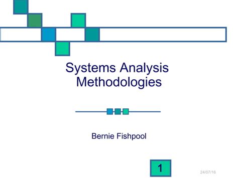 Systems Analysis Methodologies White Ppt