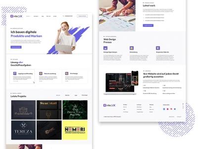 Modern Landing Page Design Figma Adobe XD PSD Upwork