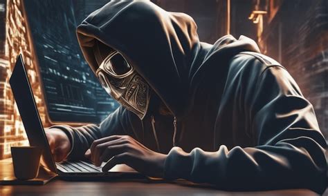 Premium Ai Image Hacker With Laptop In Dark Roomhacker With Laptop In Dark Roomyoung Hacker