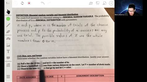 Determining If A Random Variable Has A Binomial Distribution Ap