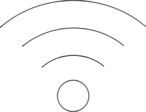 Black Line Art Wifi Signal In Flat Style Vector Art At Vecteezy