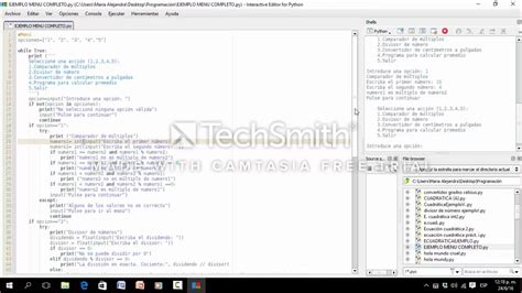 Video De Ejemplo De Menú Con Python Youtube