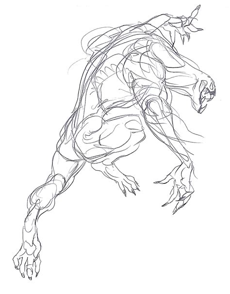 Drawing Monster Poses At Erin Page Blog