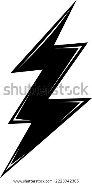 Vector Illustration Thunder Shape Icon Cartoon Stock Vector Royalty