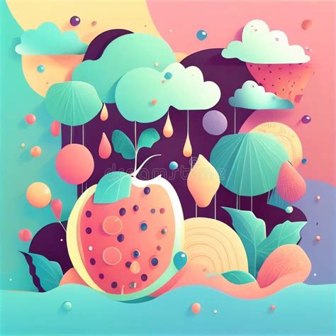Cute Colorful Background For Postcard Stock Illustration Illustration