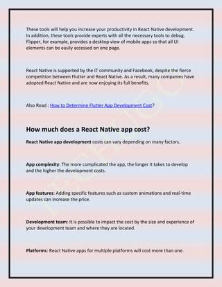Cost Of React Native App Development In 2023 Pdf