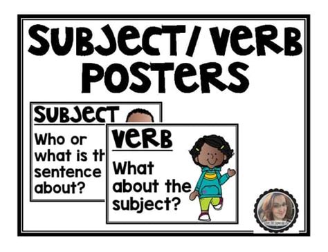 Subject Verb Posters By Spot On Special Ed Tpt