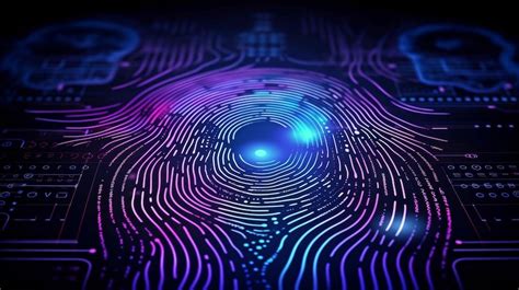 Premium Photo Biometric Authentication Button Using Fingerprints Concept For Digital Security