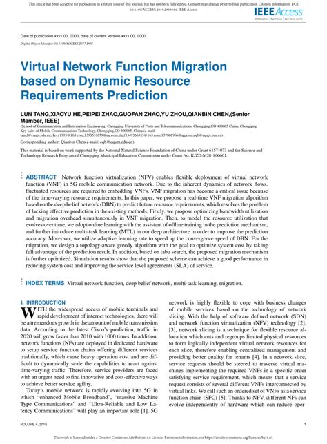 pdf virtual network function migration based on dynamic resource